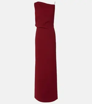 Max Mara Draped Maxi Dress - Red