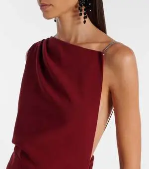 Max Mara Draped Maxi Dress - Red