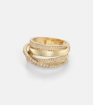 Shay Jewelry Orbit 18kt Ring With Diamonds - Gold