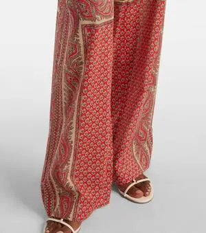Valentino Garavani Printed Wide-leg Pants