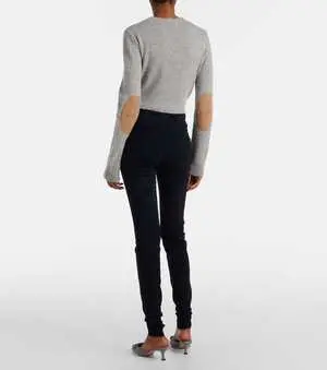 Stouls Carolyn Mid-rise Suede Leggings - Blue