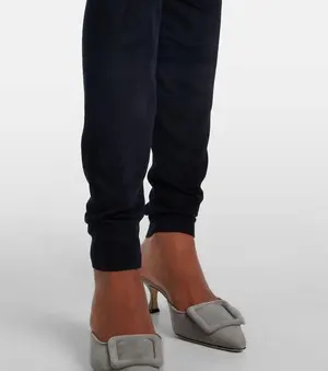Stouls Carolyn Mid-rise Suede Leggings - Blue