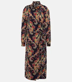 Etro Paisley Printed Shirt Dress - Blue