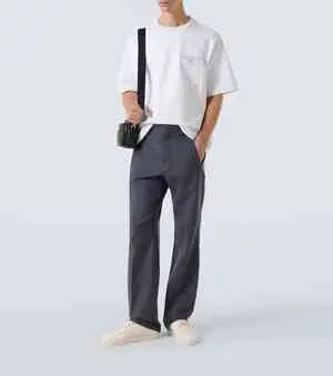 Prada Logo Oversized Cotton Jersey T-shirt