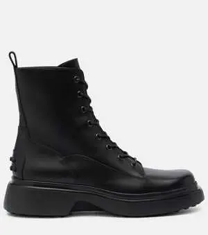 TOD'S Leather Combat Boots