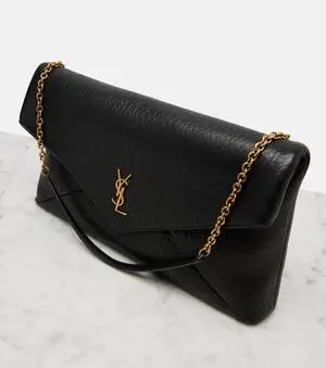 Saint Laurent Cassandre Xxl Leather Shoulder Bag - Black