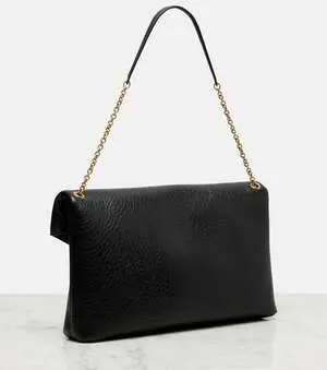 Saint Laurent Cassandre Xxl Leather Shoulder Bag - Black