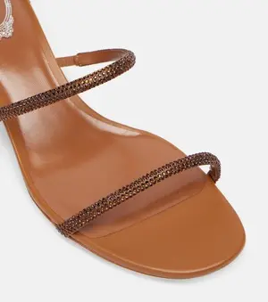 Rene Caovilla Cleo 40 Embellished Satin Sandals