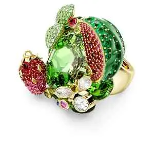 SWAROVSKI SWAROVSKI Idyllia Motif Heart Lock Ring Multicolored