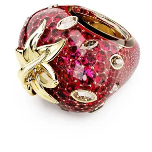 SWAROVSKI Idyllia Motif Ring - Red