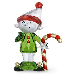 SWAROVSKI Holiday Cheers Dulcis Elf And Candy Cane - Green