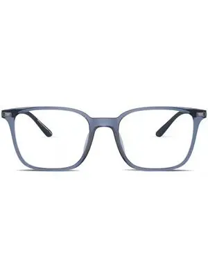 Emporio Armani Rectangle Frame Glasses - Blue