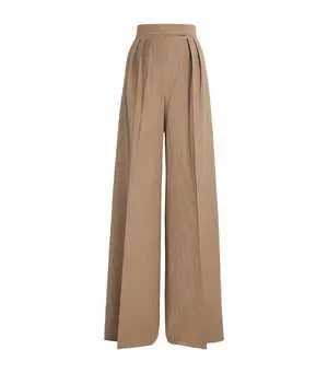 Max Mara Virgin Wool Wide Leg Trousers