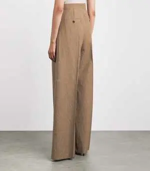Max Mara Virgin Wool Wide Leg Trousers