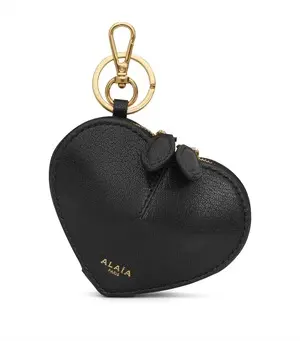 Alaïa Goatskin Le Coeur Coin Purse - Black