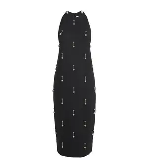 Stella McCartney Wool Embellished Midi Dress
