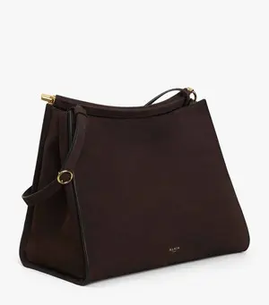 Alaïa Medium Le Click Square Nubuck Shoulder Bag - Brown