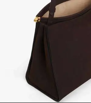 Alaïa Medium Le Click Square Nubuck Shoulder Bag - Brown