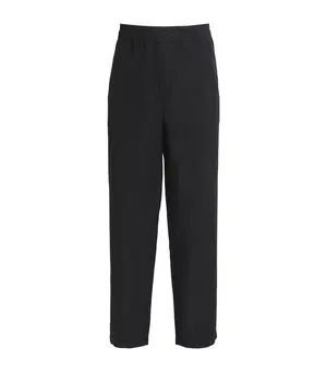 7 For All Mankind Lyocell-blend Elasticated Trousers - Black