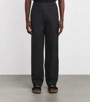 7 For All Mankind Lyocell-blend Elasticated Trousers - Black