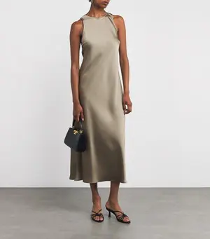Max & Co. Satin Sleeveless Midi Dress