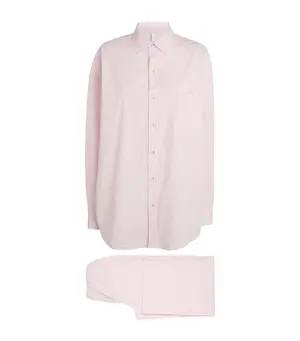 SKIMS Skims Stretch-Cotton Stripe Pyjama Set Pink