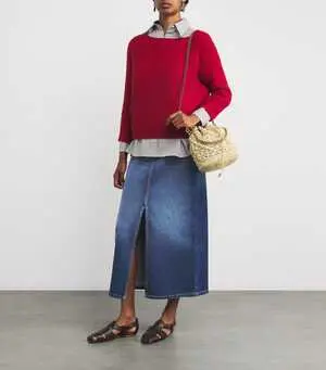 Max Mara Denim Maxi Skirt