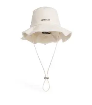 Jacquemus Cotton Artichaut Bucket Hat - White