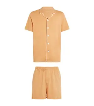 Derek Rose Micromodal Short Basel Pyjama Set - Ivory