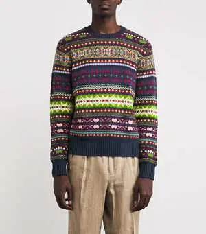 Polo Ralph Lauren Cotton-wool-linen Aztec Sweater