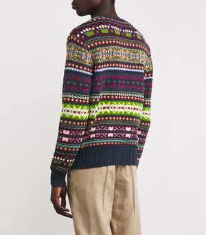 Polo Ralph Lauren Cotton-wool-linen Aztec Sweater