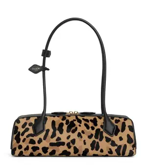 Alaïa Le Teckel Leopard Print Shoulder Bag - Brown