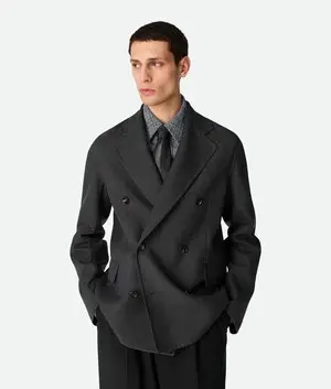 BOTTEGA  VENETA Splitable Wool Double-breasted Jacket