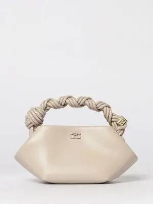 GANNI Mini Handbag In Recycled Leather With Butterfly Logo - Grey