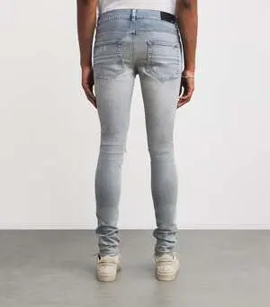 Amiri Suede Straight Mx1 Jeans - Blue