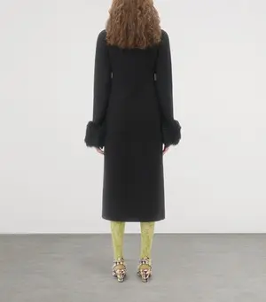 Valentino Garavani Virgin Wool-cashmere Belted Fur Coat