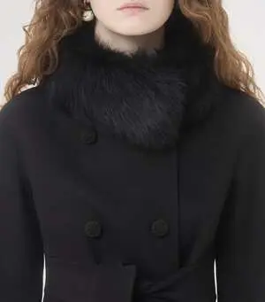 Valentino Garavani Virgin Wool-cashmere Belted Fur Coat