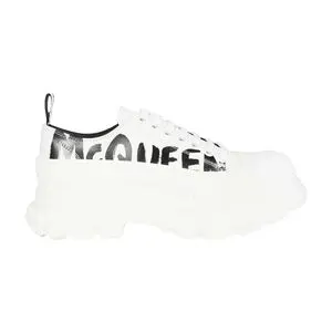 Alexander McQueen Tread Slick Lace Up Sneaker - White