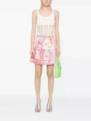 Versace Underwater Barocco Pleated Skirt