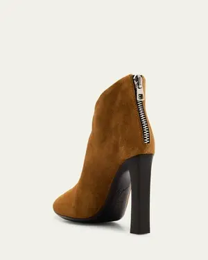 GIUSEPPE ZANOTTI Suede Ankle Booties - Moro