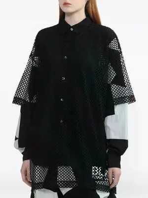 Comme Des Garçons Mesh-panel T-shirt