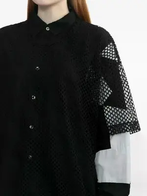 Comme Des Garçons Mesh-panel T-shirt