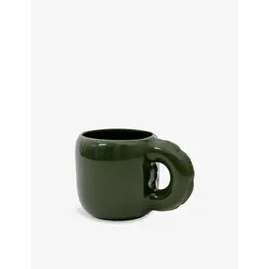 HOME STUDYO Gaston Ceramic Mug 14cm - Moss Gloss