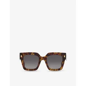 Fendi Square-frame Tortoiseshell Sunglasses - Brown