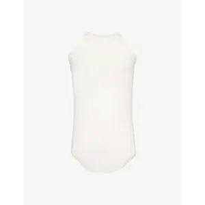 Rick Owens Basic Rib Sleeveless Woven Top Xl Milk