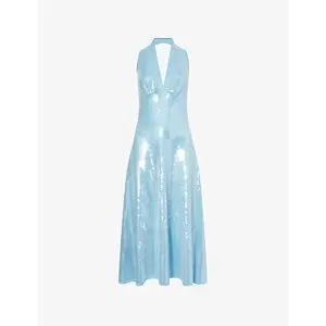 bottega veneta blue dress Bottega Veneta Blue Cotton Casual Women's Dress M / Blue main image 1