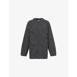 Bottega Veneta Round-neck Cable-knit Wool Jumper