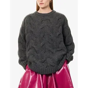 Bottega Veneta Round-neck Cable-knit Wool Jumper