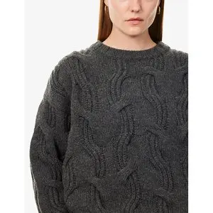 Bottega Veneta Round-neck Cable-knit Wool Jumper