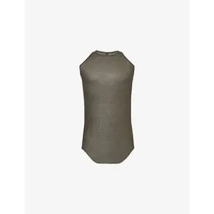 Rick Owens Basic Rib Sleeveless Woven Top - Bosco
